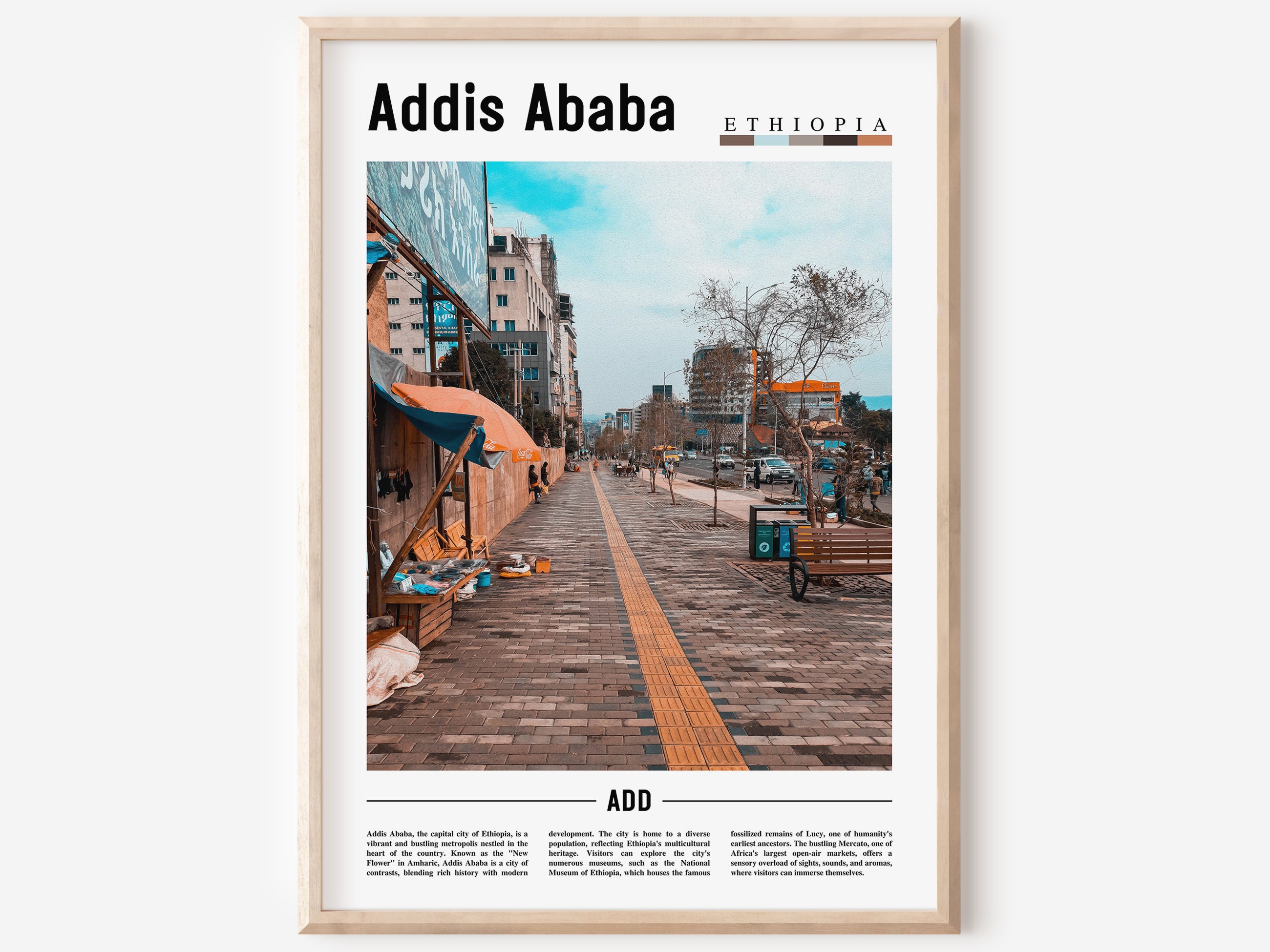 Addis Ababa Poster, Addis Ababa Print, Addis Ababa Wall Art, Minimal ...