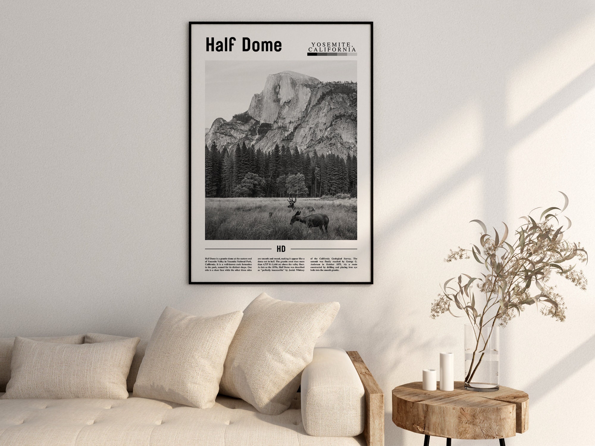 Half Dome Poster Black and White Half Dome Print Black and - Etsy
