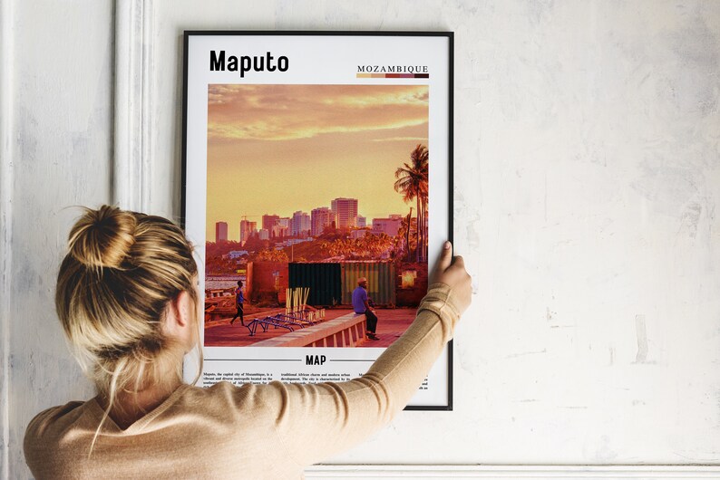 Maputo Poster, Maputo Print, Maputo Wall Art, Minimal Travel Print ...