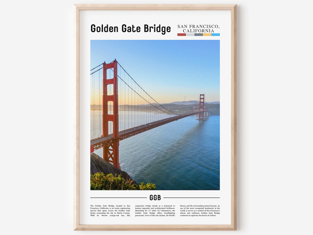 Golden Gate Bridge Poster, Golden Gate Bridge Print, Golden Gate Bridge ...