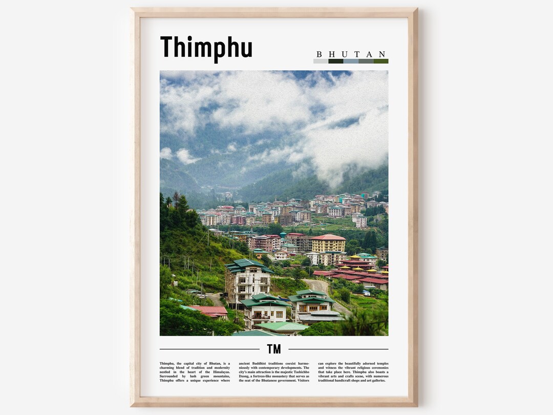 Thimphu Poster, Thimphu Print, Thimphu Wall Art, Asia Print, Asia Poster, Asia Photo, Minimal ...