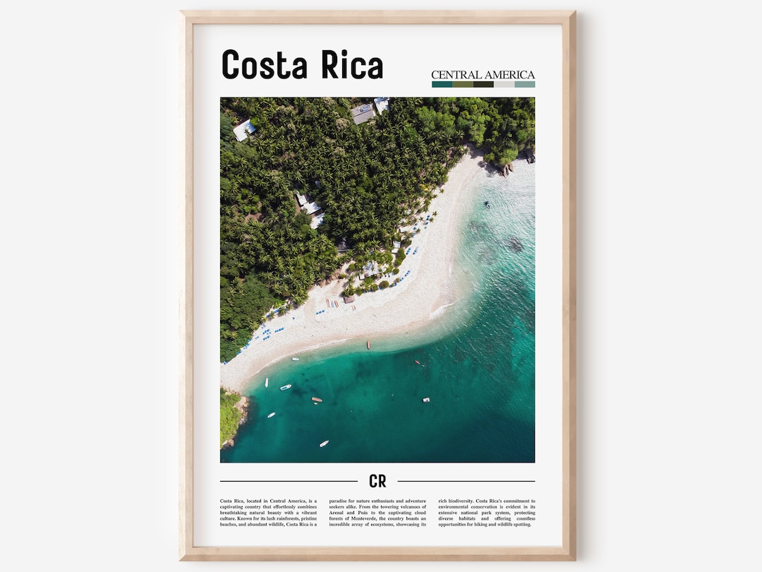 Costa Rica Poster, Costa Rica Print, Costa Rica Wall Art, Central ...
