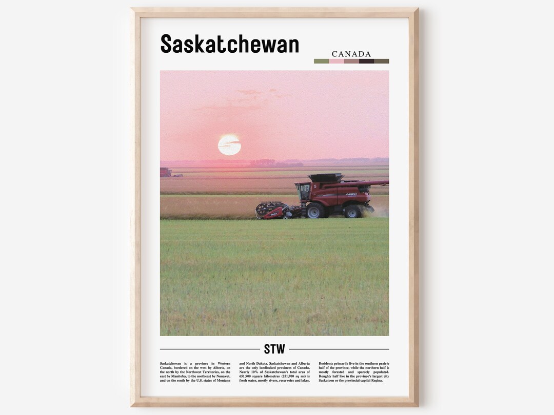 Saskatchewan Print, Saskatchewan Poster, Saskatchewan Wall Art, Minimal ...