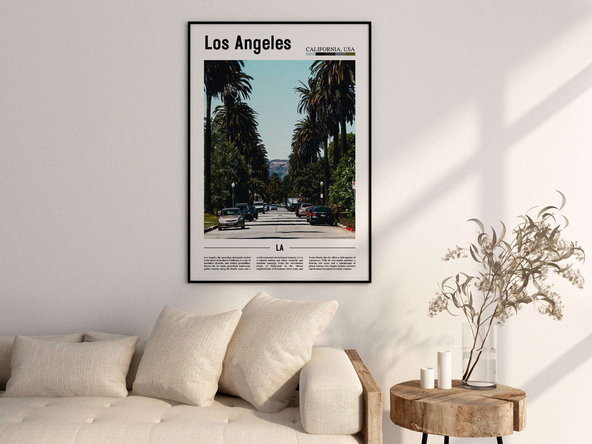 Los Angeles Print, Los Angeles Poster, Los Angeles Wall Art, LA Print ...