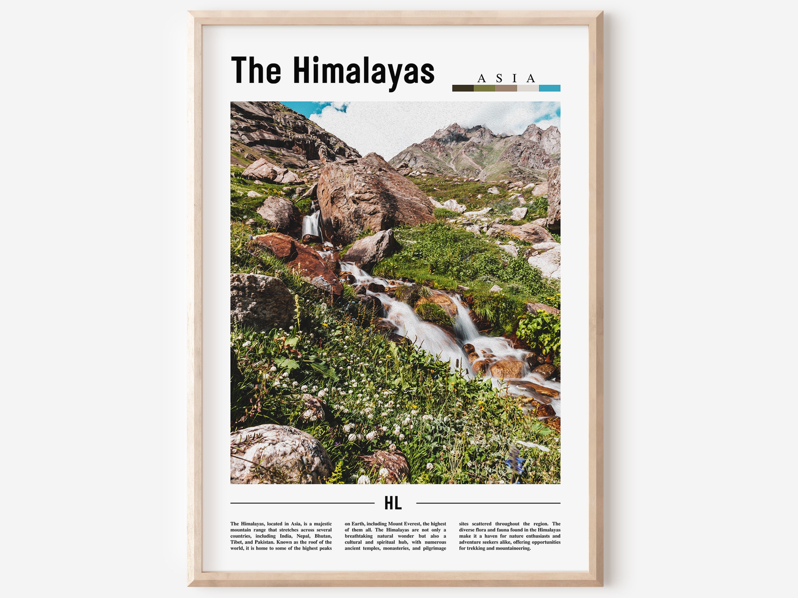 The Himalayas Poster, the Himalayas Print, the Himalayas Wall Art, Asia ...