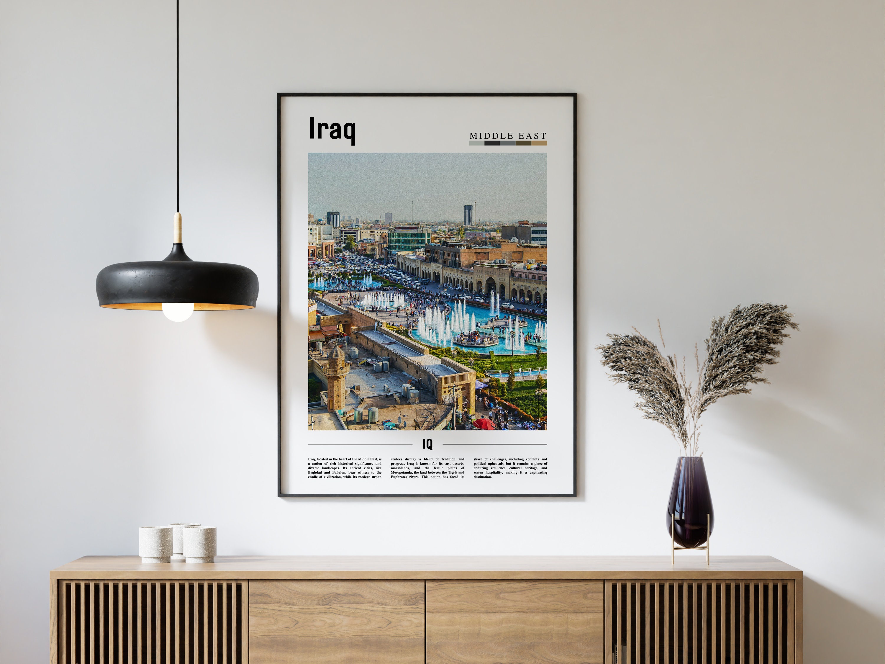 Iraq Poster, Iraq Print, Iraq Wall Art, Minimal Travel Print, Travel ...