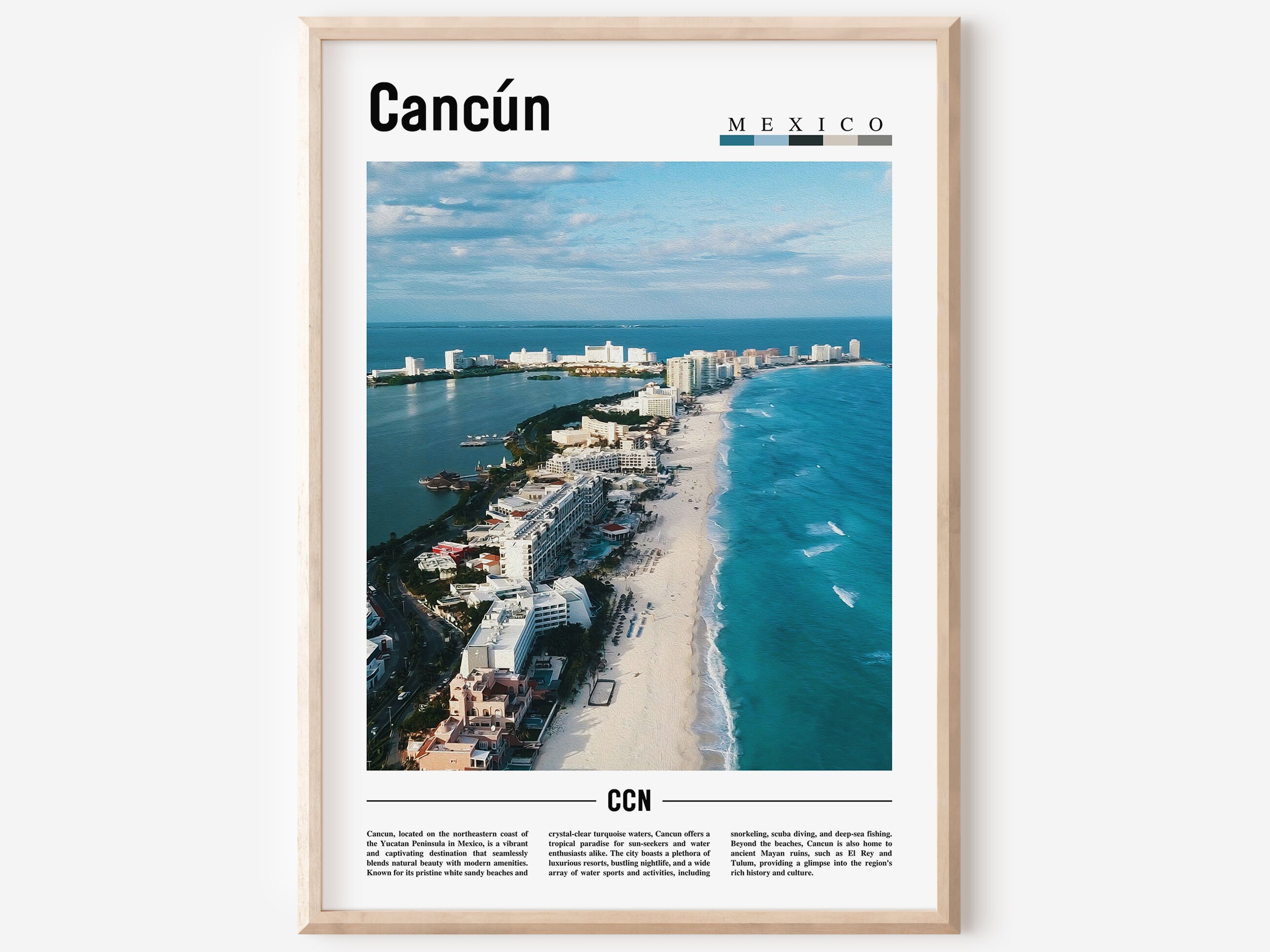 Cancún Poster, Cancún Print, Cancún Wall Art, Minimal Travel Print ...