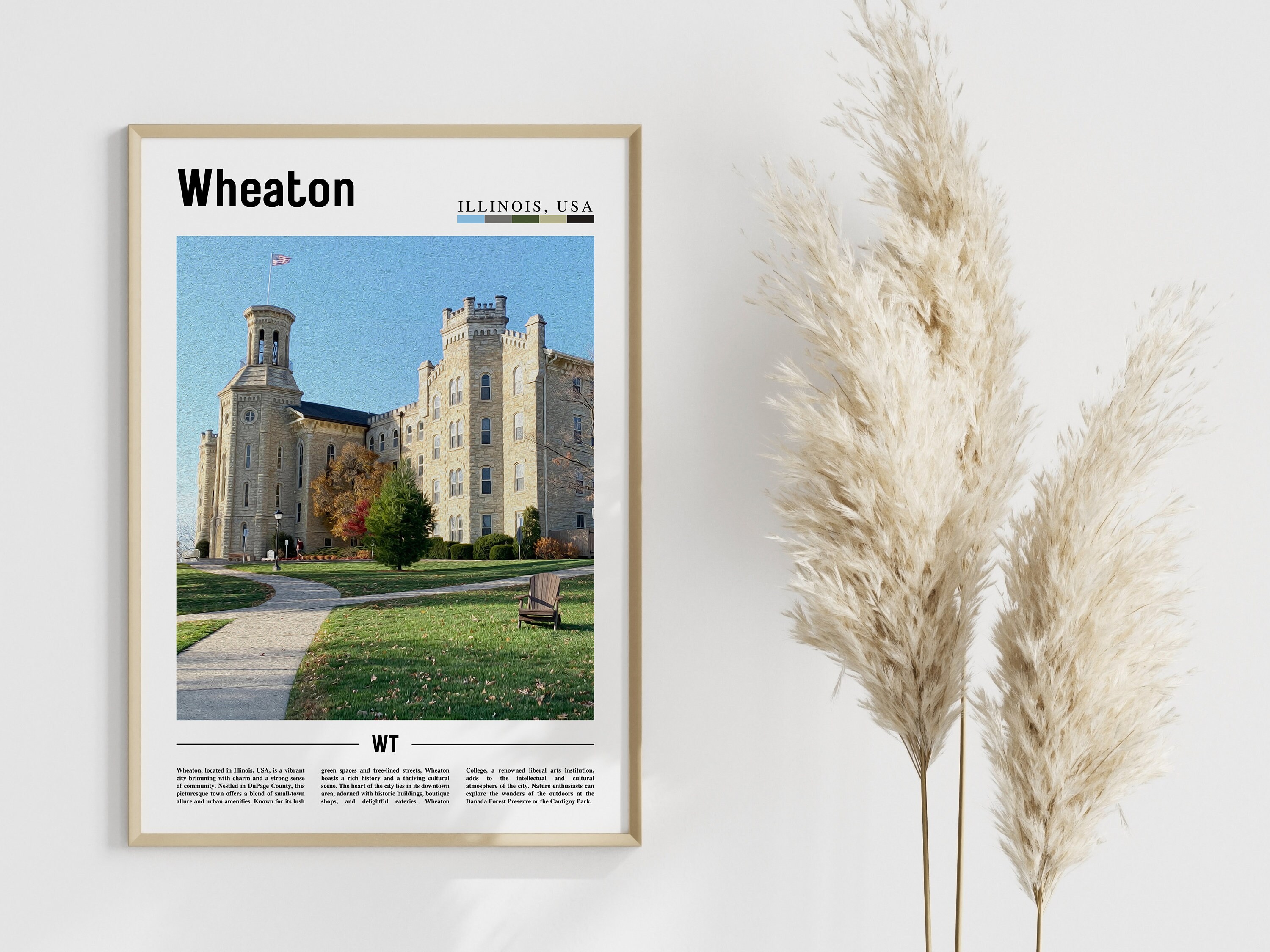 Affiche de Wheaton, impression de Wheaton, Art mural de Wheaton, Photo ...