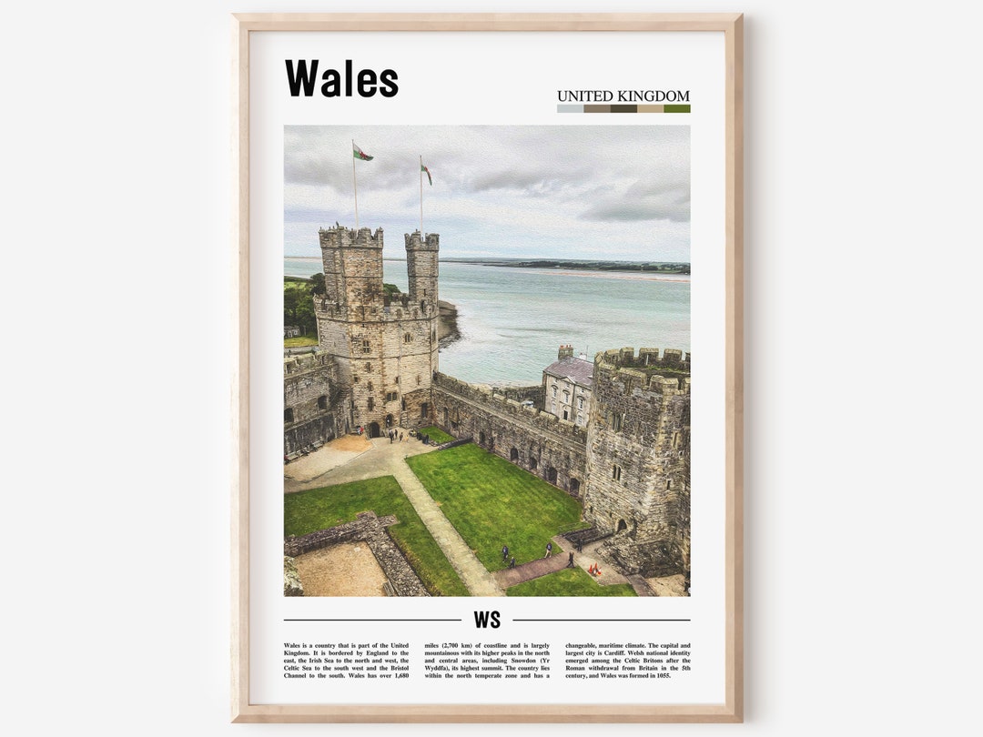 Wales Print, Wales Poster, Wales Wall Art, Minimal Travel Print ...