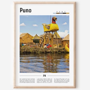 Puno Poster, Puno Print, Puno Wall Art, South America Poster, South ...