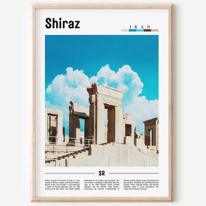 Shiraz Poster, Shiraz Print, Shiraz Wall Art, Minimal Travel Print ...