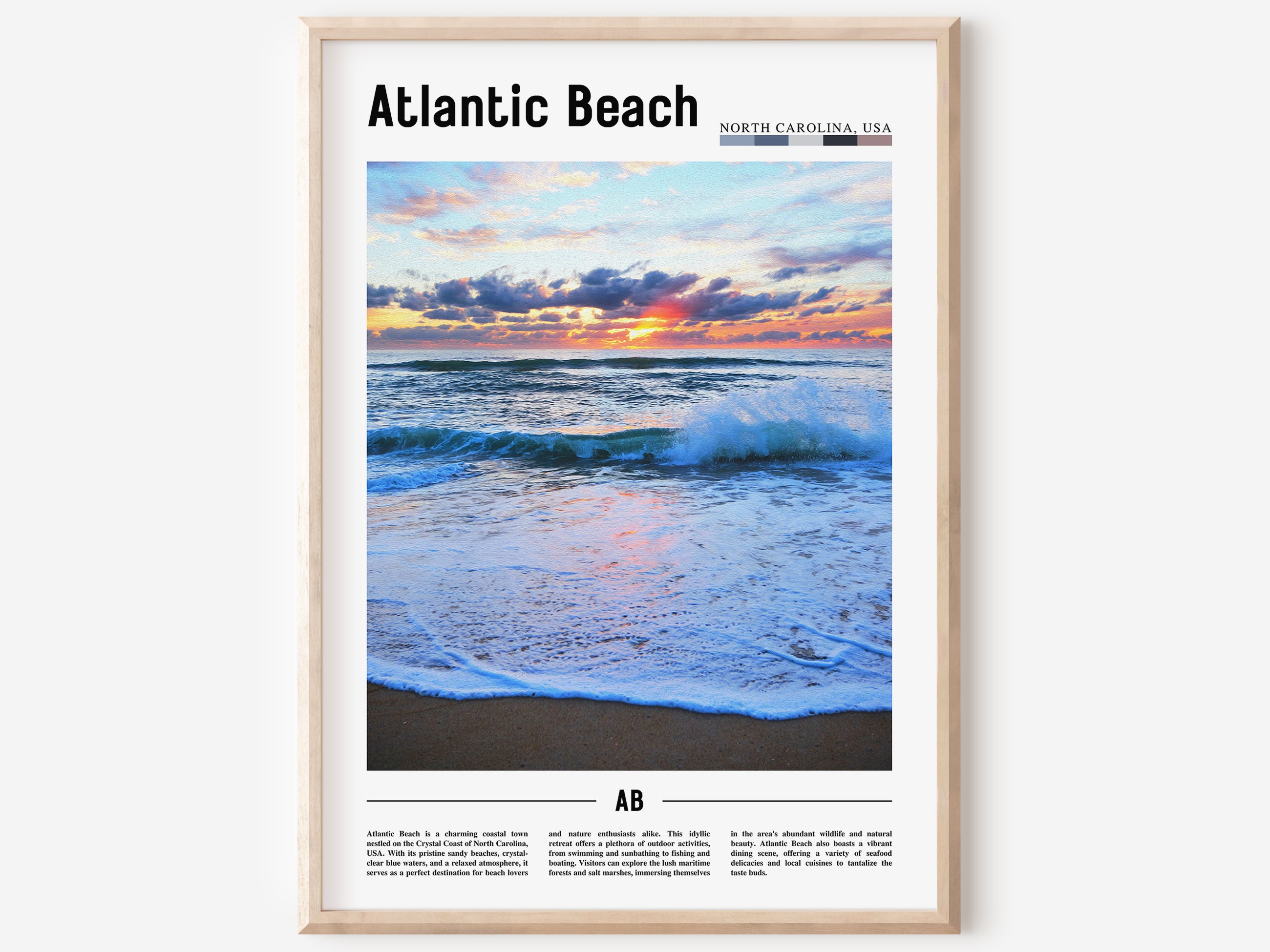 Atlantic Beach Poster, Atlantic Beach Print, Atlantic Beach Wall Art ...