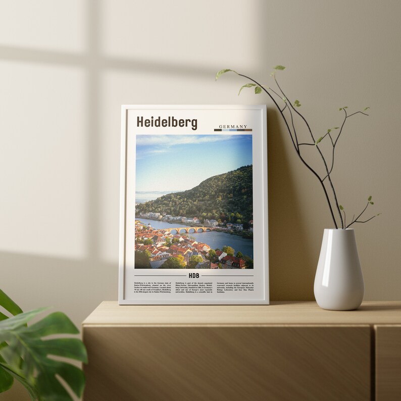 Heidelberg Print Heidelberg Poster Heidelberg Wall Art - Etsy