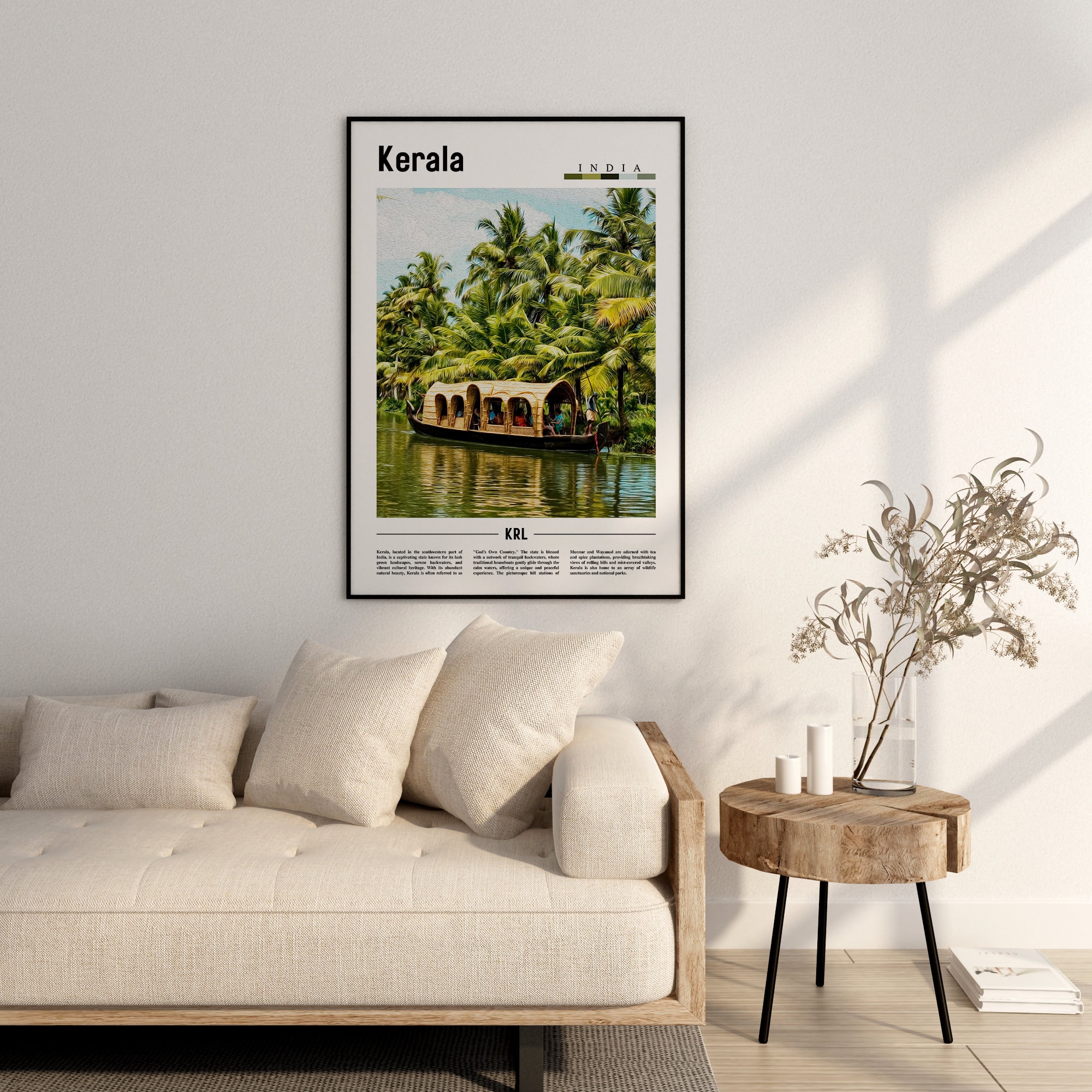 Kerala Poster, Kerala Print, Kerala Wall Art, Asia Print, Asia Poster ...