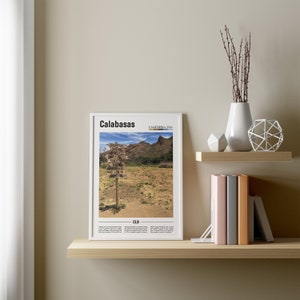 Calabasas Print, Calabasas Poster, Calabasas Wall Art, Minimal Travel ...