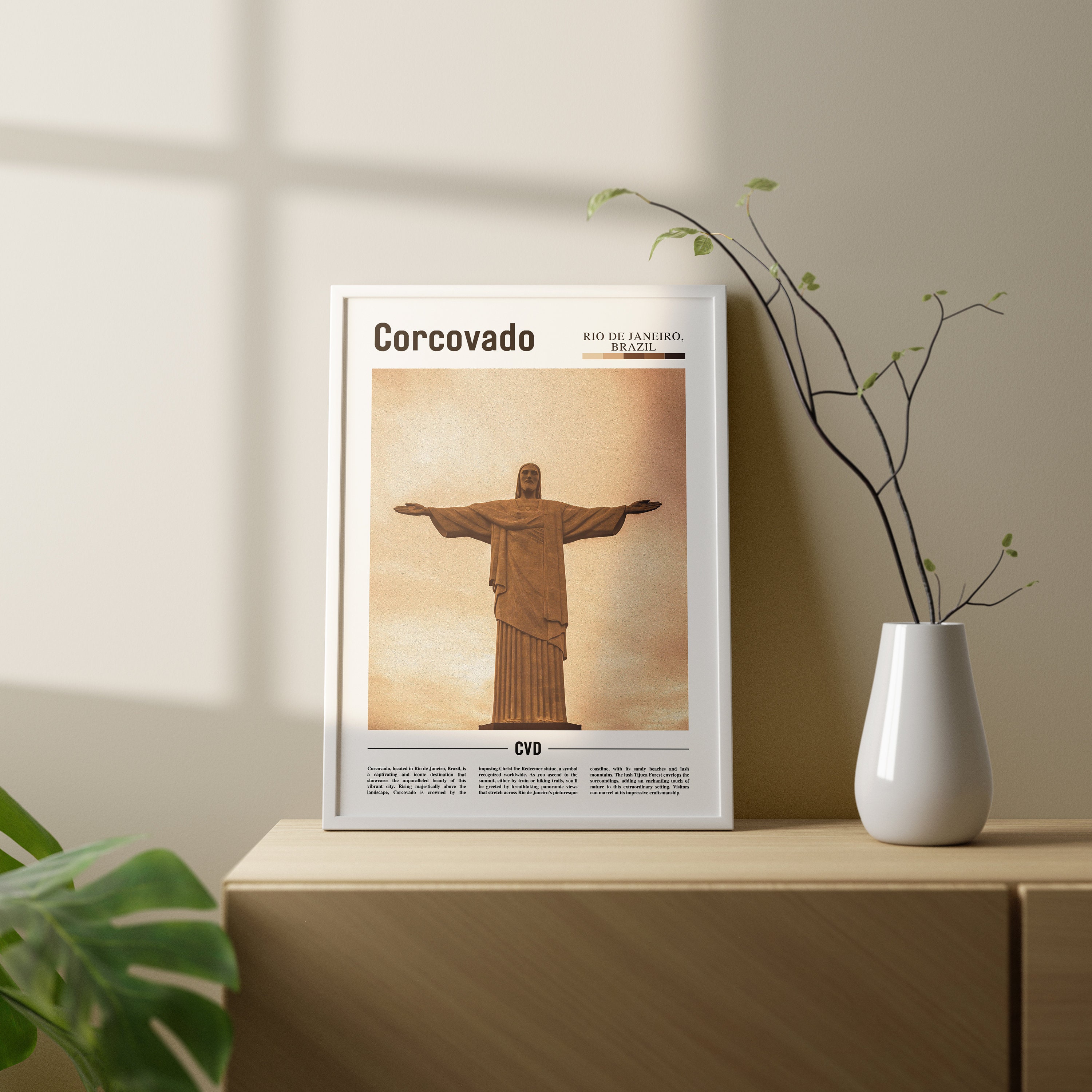 Corcovado Poster Corcovado Print Corcovado Wall Art South - Etsy
