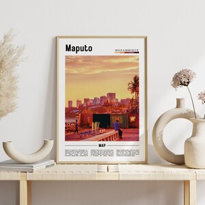 Maputo Poster, Maputo Print, Maputo Wall Art, Minimal Travel Print ...