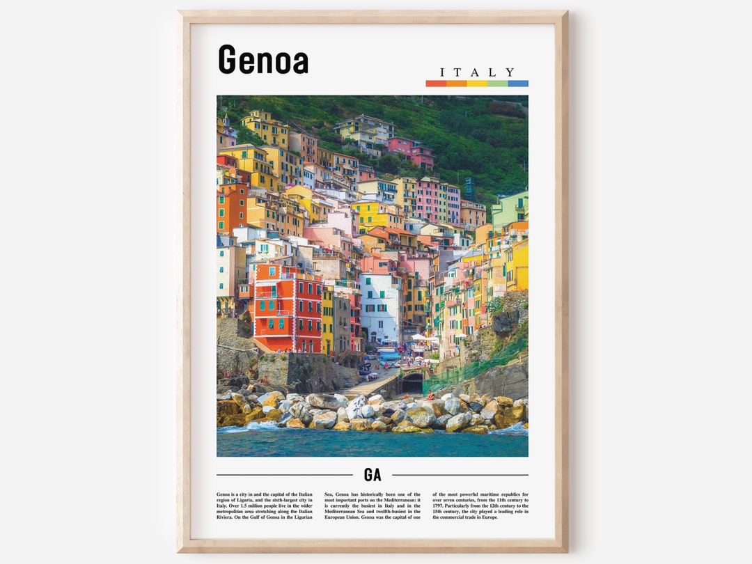 Impression Gênes, affiche Gênes, art mural Gênes, photo Italie, affiche ...