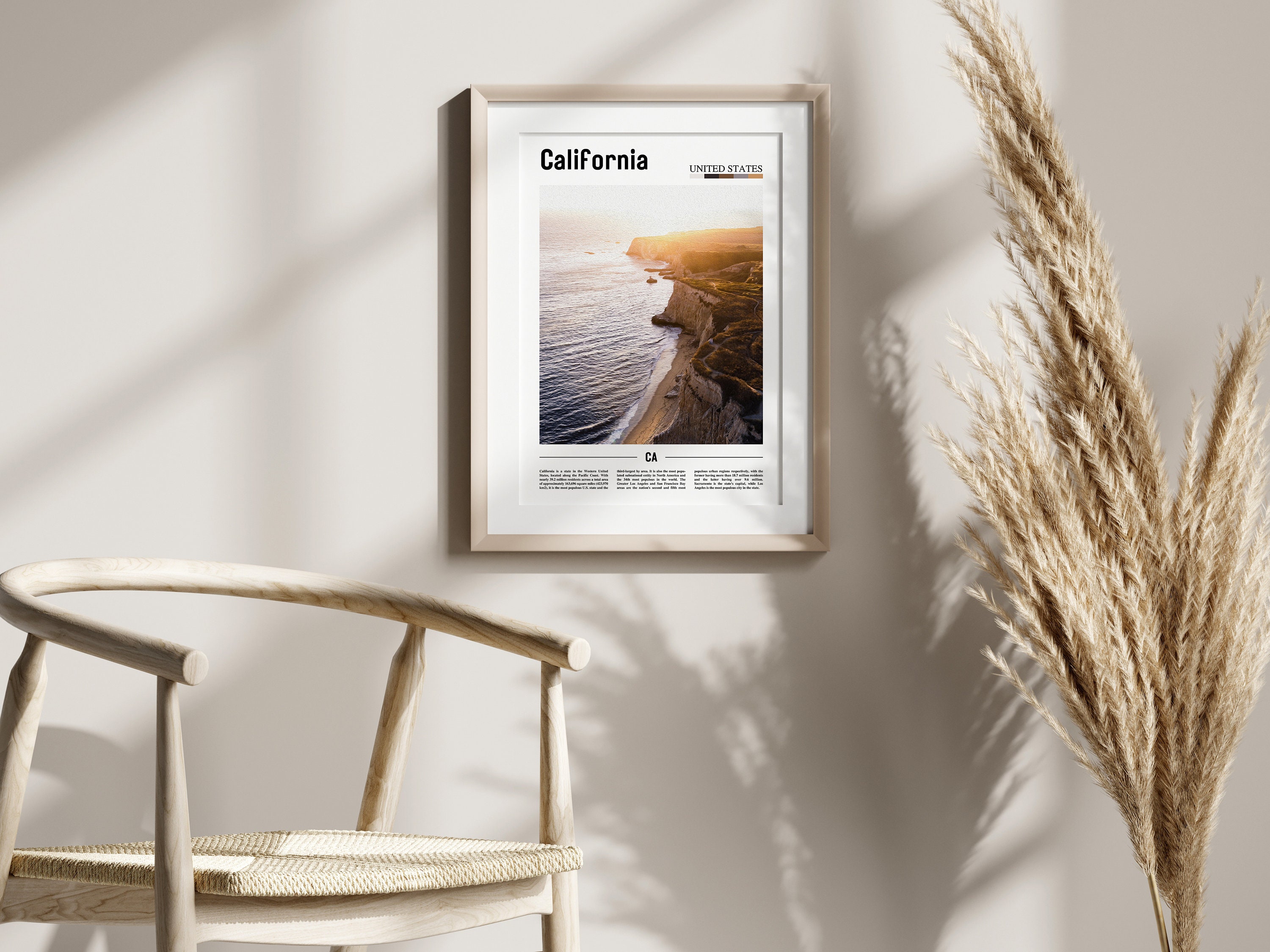 California Poster, California Print, California Wall Art, Minimal ...