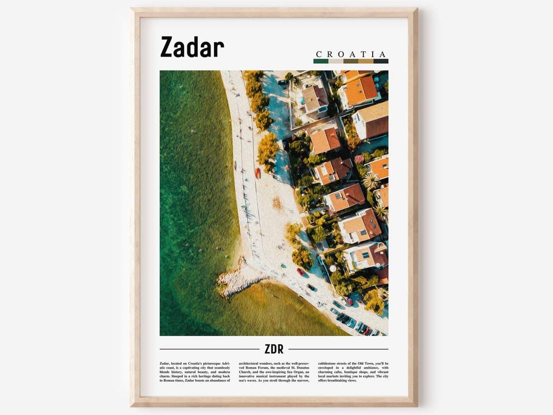 Affiche Zadar impression Zadar art mural Zadar photo - Etsy France