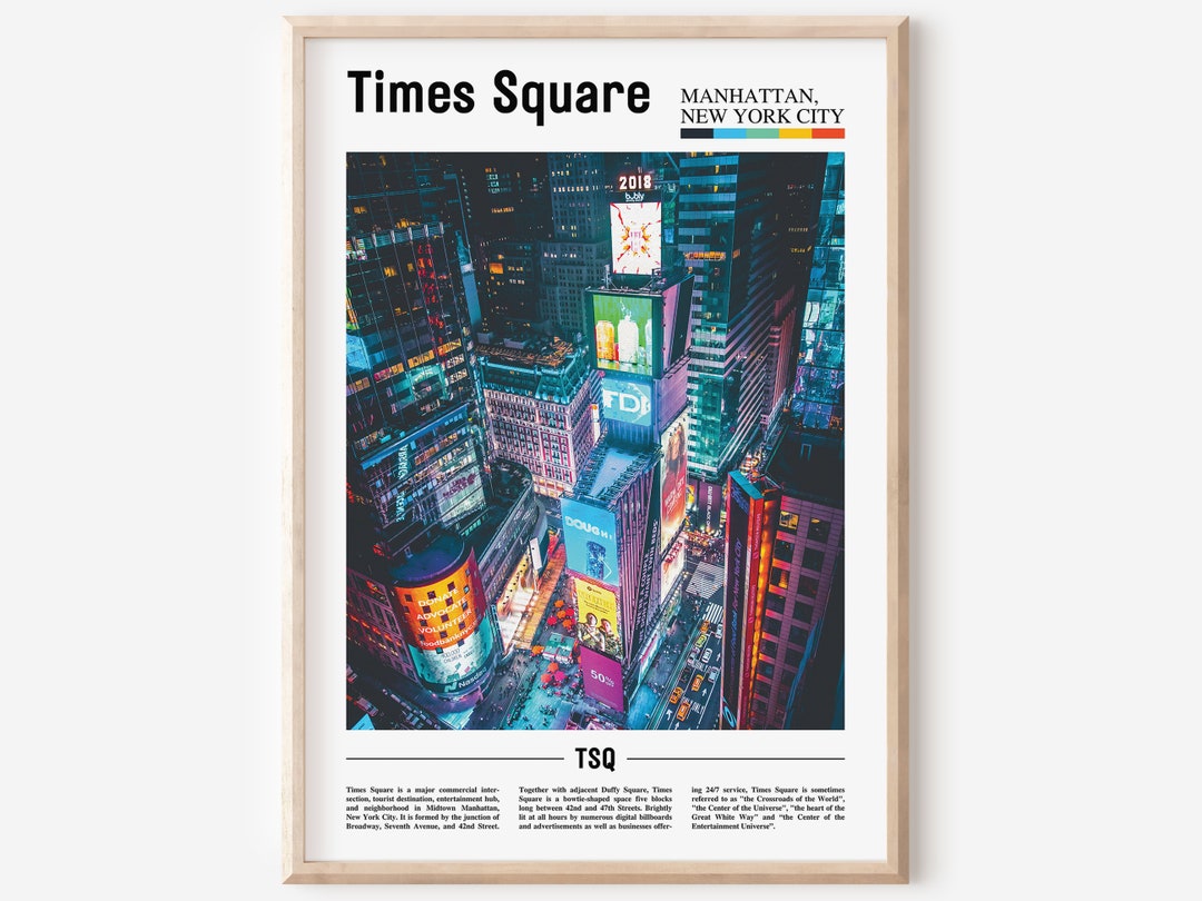 Times Square Print, Times Square Poster, Times Square Wall Art, Oil ...