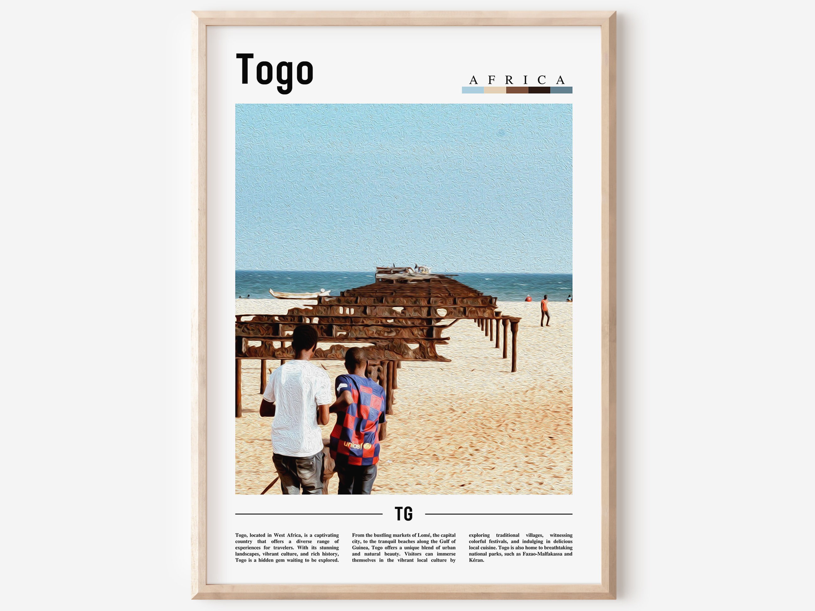 Togo Poster, Togo Print, Togo Wall Art, Minimal Travel Print, Travel ...