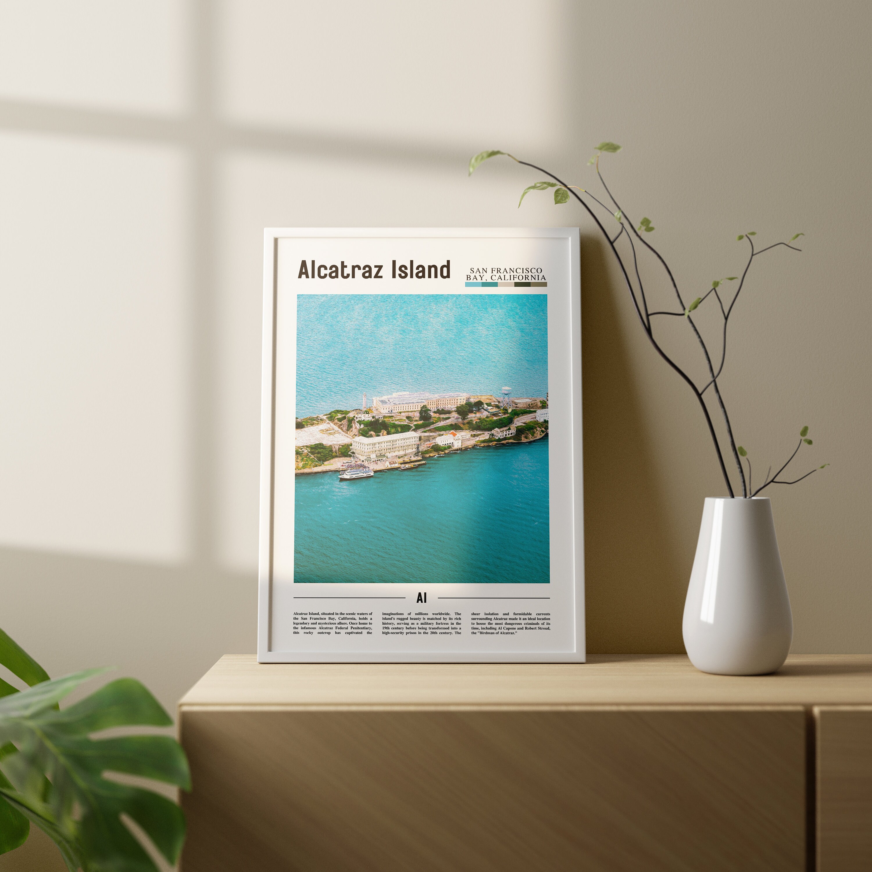 Alcatraz Island Poster, Alcatraz Island Print, Alcatraz Island Wall Art ...