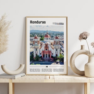 Honduras Poster, Honduras Print, Honduras Wall Art, Central America ...