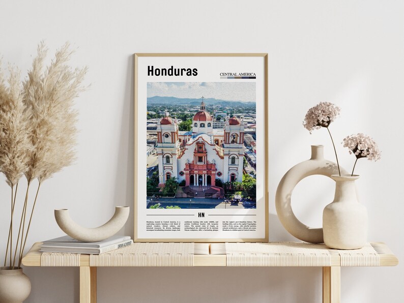 Honduras Poster, Honduras Print, Honduras Wall Art, Central America ...