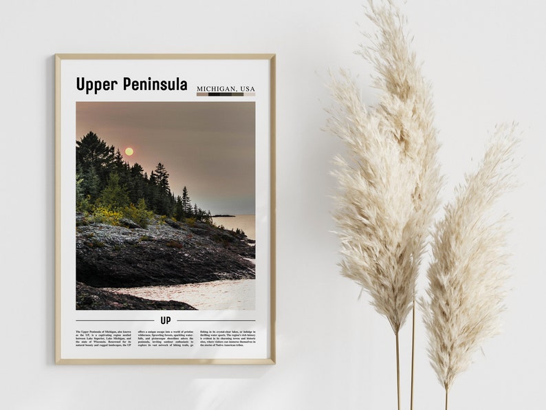 Upper Peninsula Poster Upper Peninsula Print Upper Peninsula - Etsy