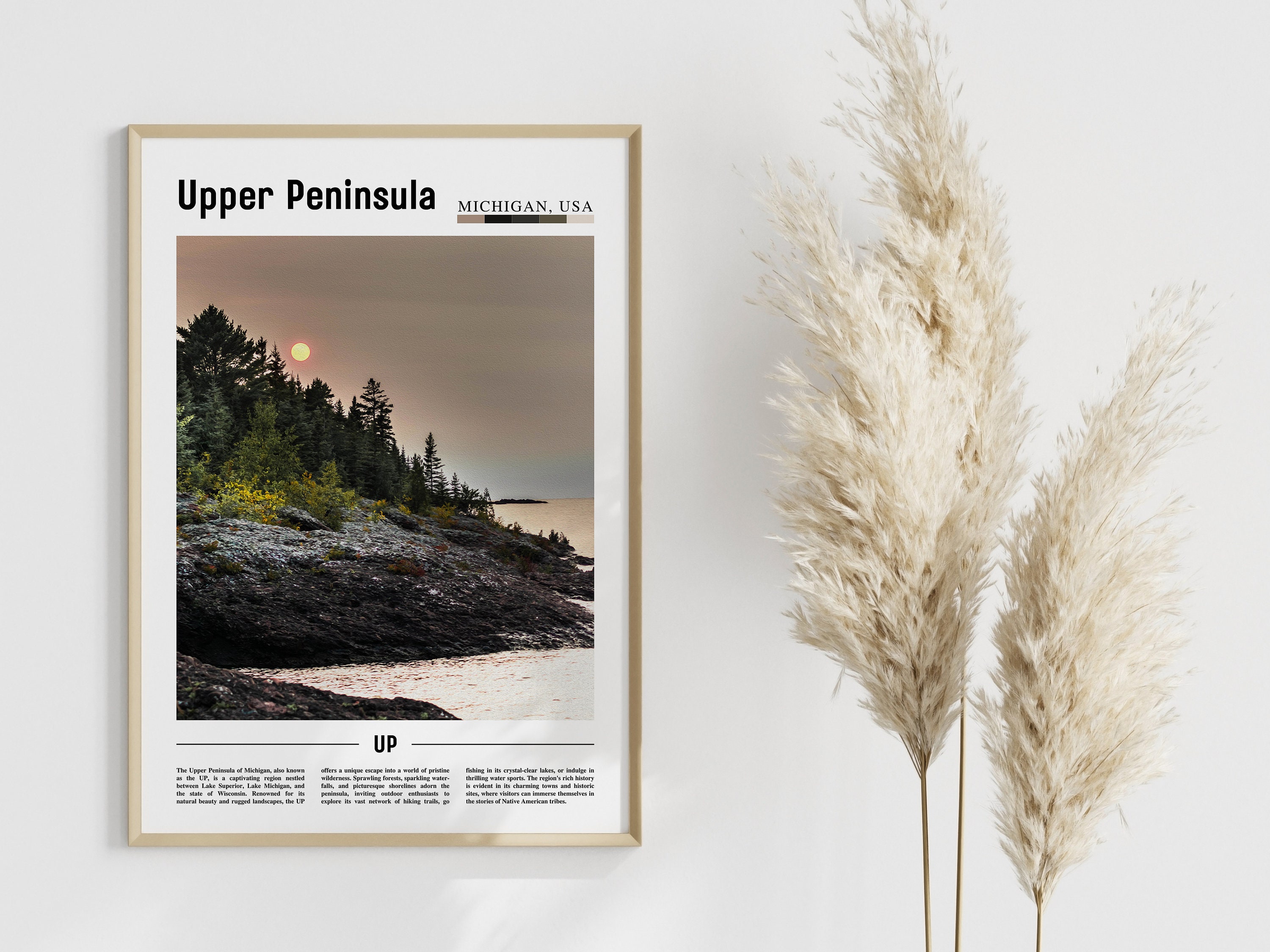 Upper Peninsula Poster, Upper Peninsula Print, Upper Peninsula Wall Art ...