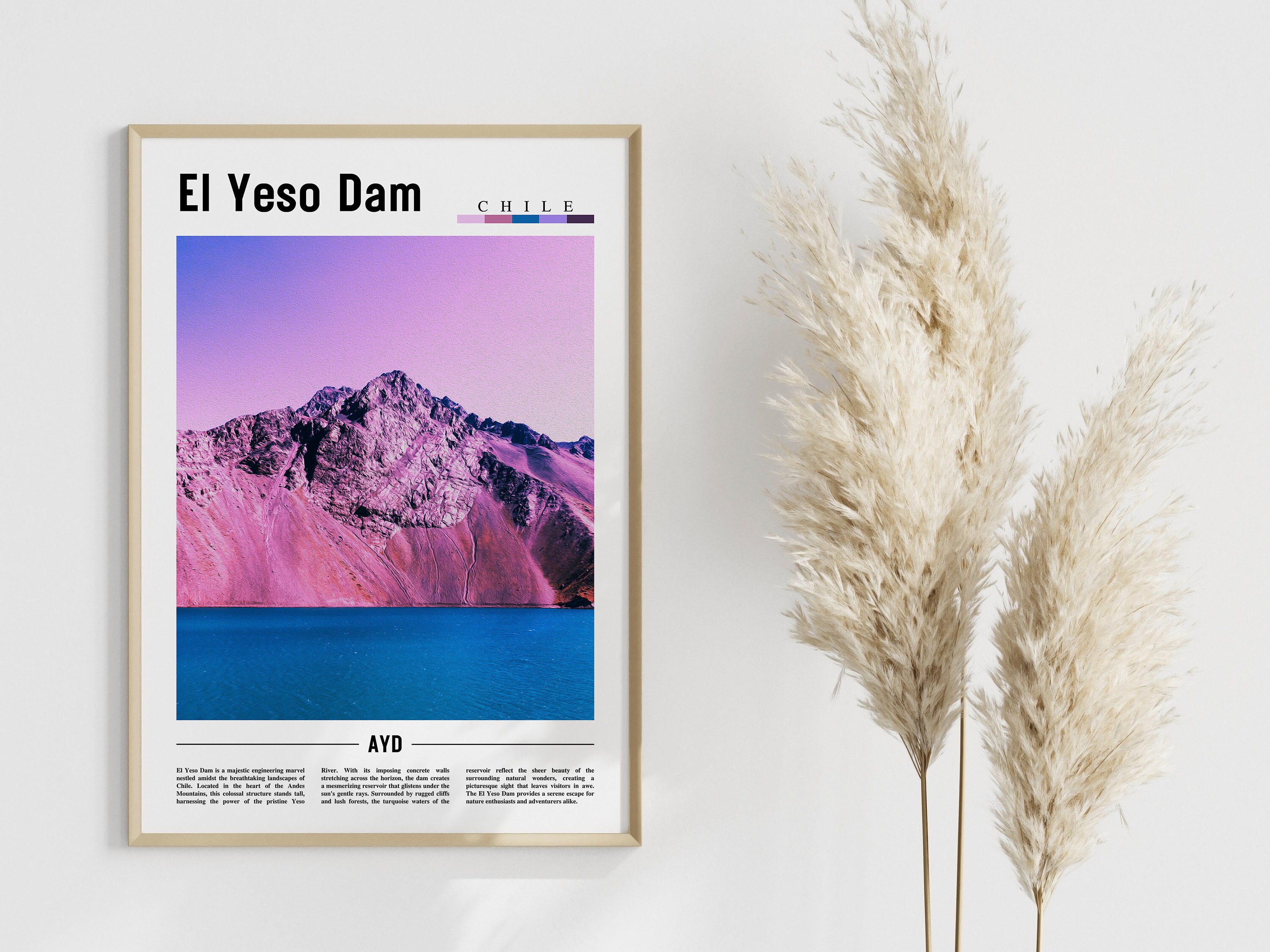 El Yeso Dam Poster El Yeso Dam Print El Yeso Dam Wall Art - Etsy