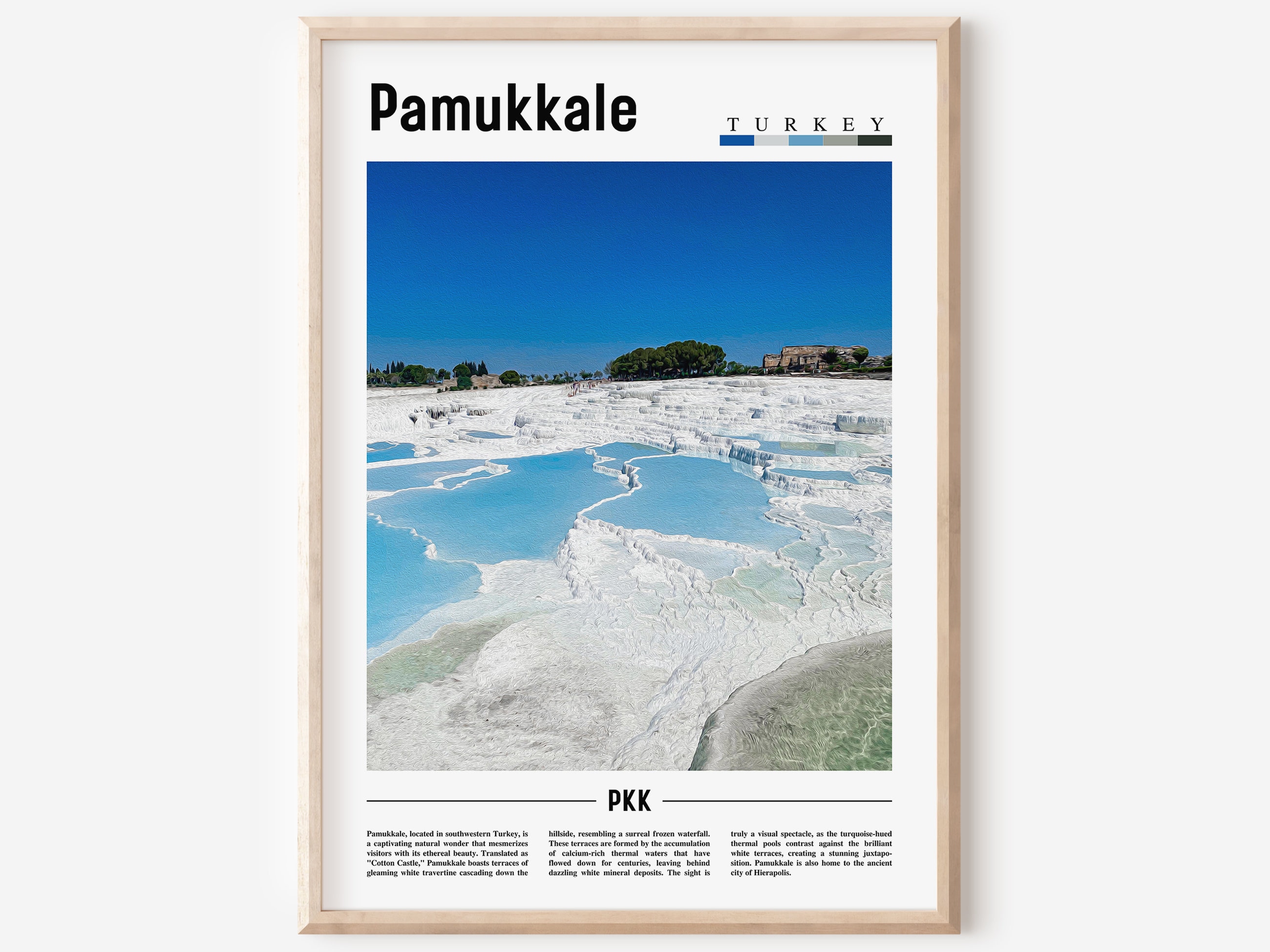 Pamukkale Poster, Pamukkale Print, Pamukkale Wall Art, Europe Photo ...