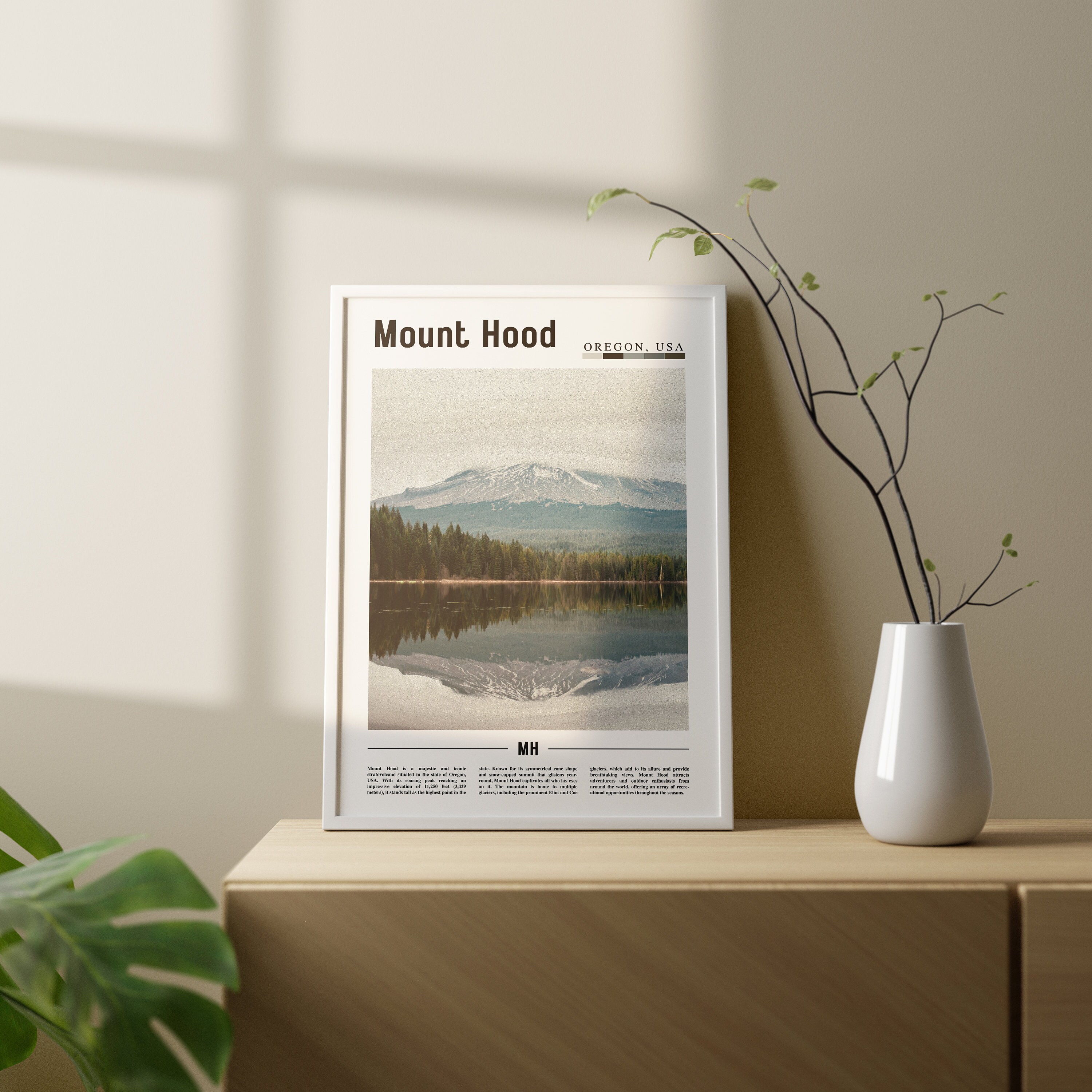 Mount Hood Poster Mount Hood Print Mount Hood Wall Art - Etsy