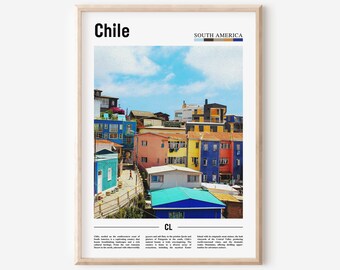 Chile Poster, Chile Print, Chile Wall Art, South America Poster, South ...