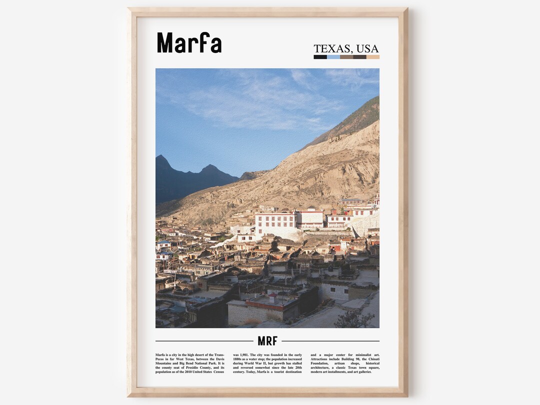 Marfa Print, Marfa Poster, Marfa Wall Art, Oil Painting Poster ...