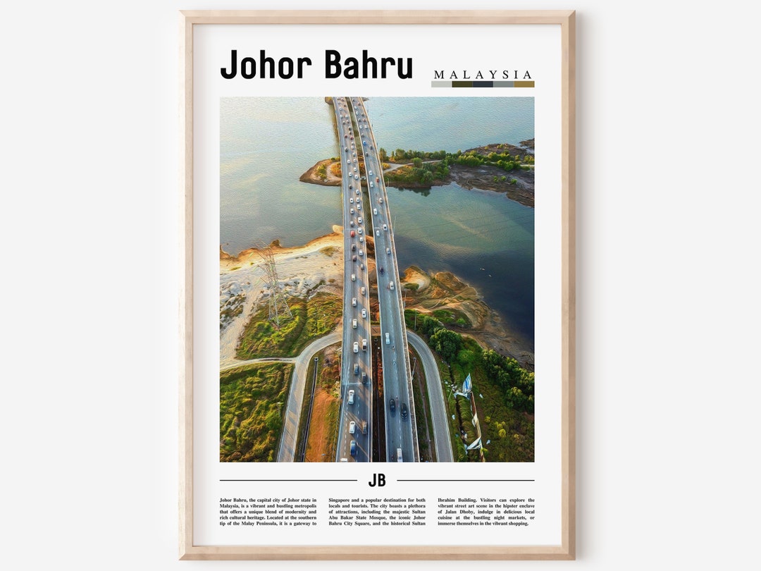 Johor Bahru Poster, Johor Bahru Print, Johor Bahru Wall Art, Asia Print ...
