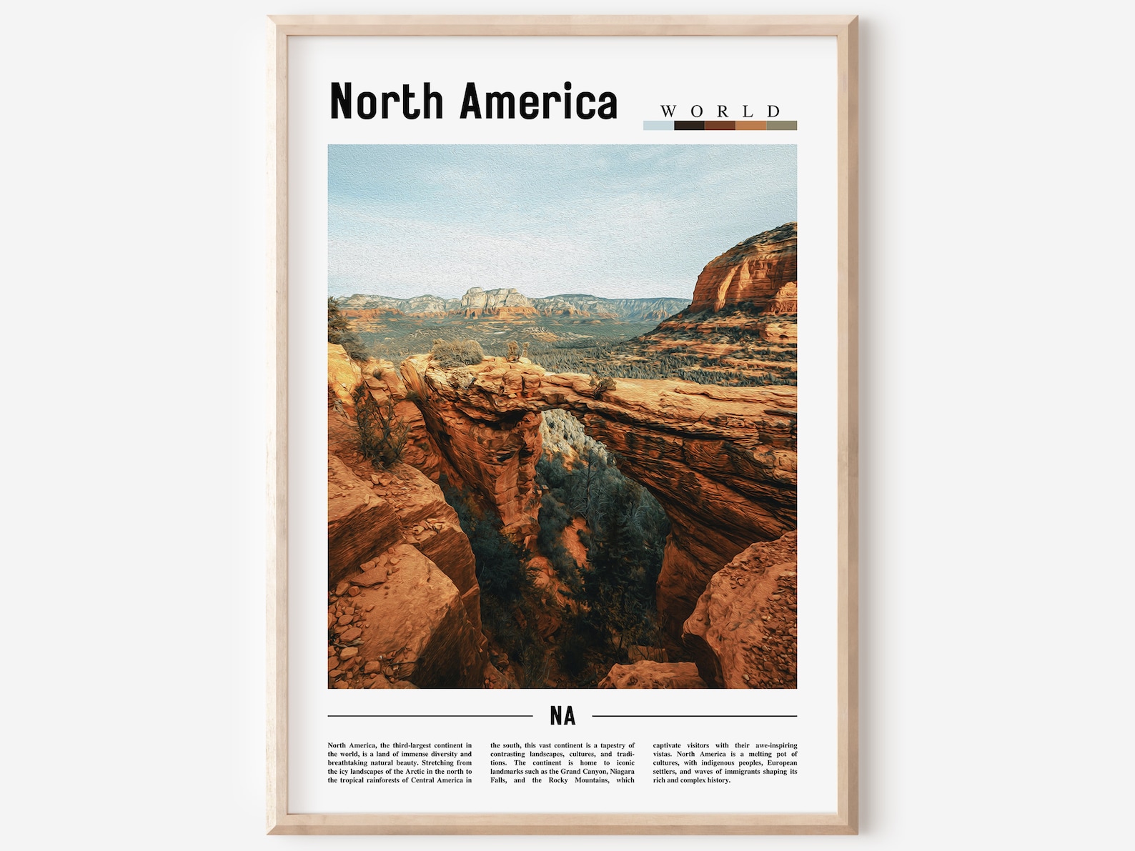 North America Poster, North America Print, North America Wall Art ...