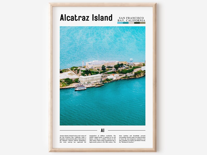Alcatraz Island Poster, Alcatraz Island Print, Alcatraz Island Wall Art ...