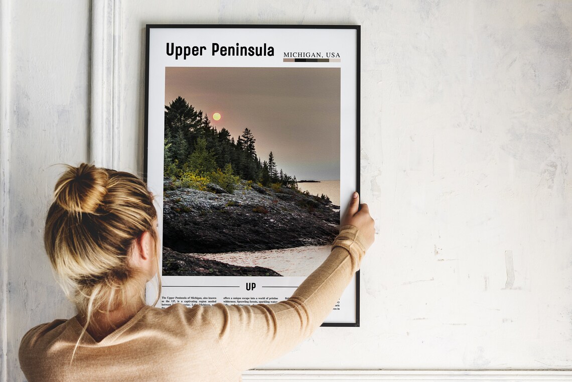 Upper Peninsula Poster Upper Peninsula Print Upper Peninsula - Etsy
