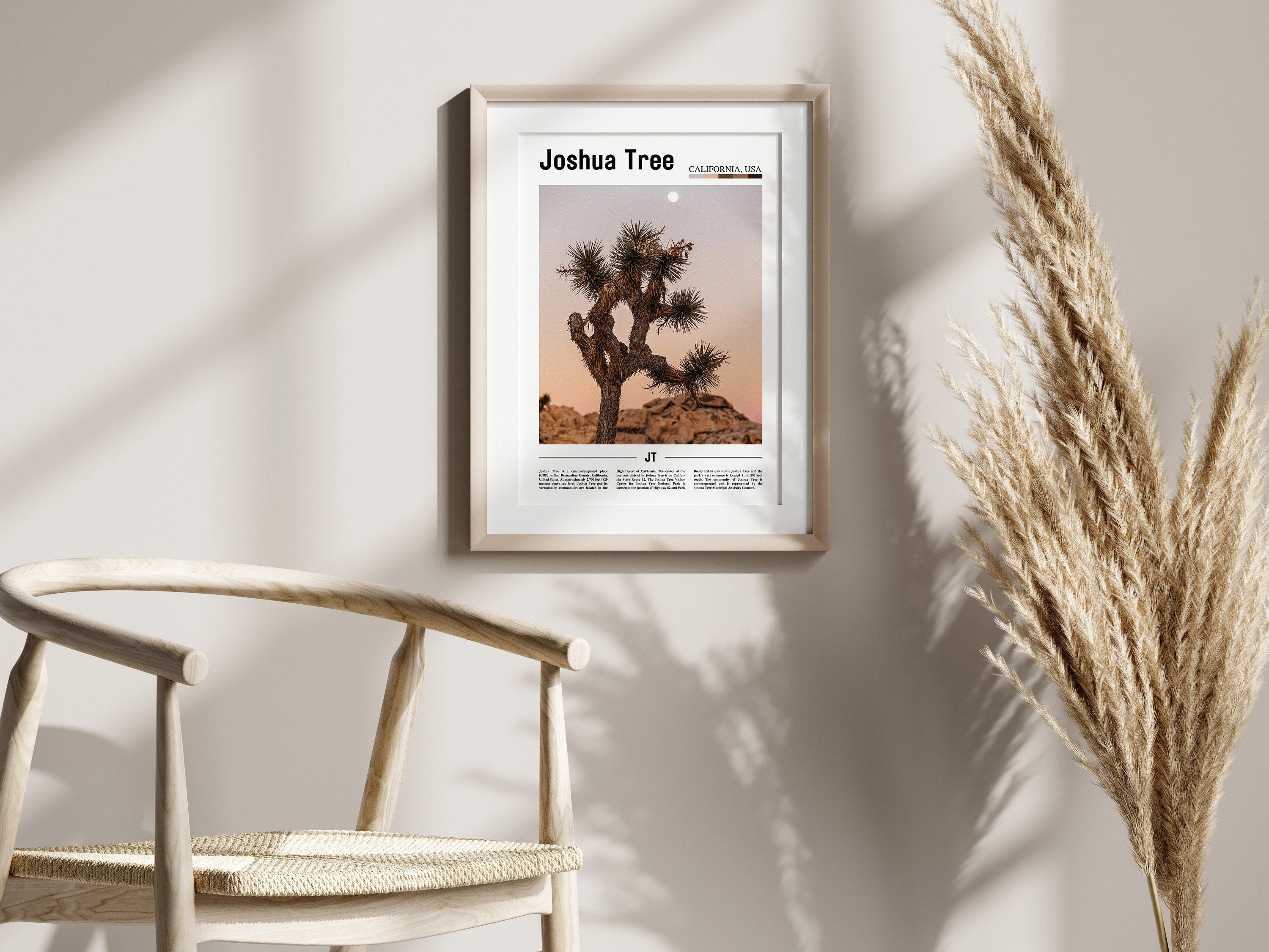 Joshua Tree Poster, Joshua Tree Print, Joshua Tree Wall Art, Minimal ...