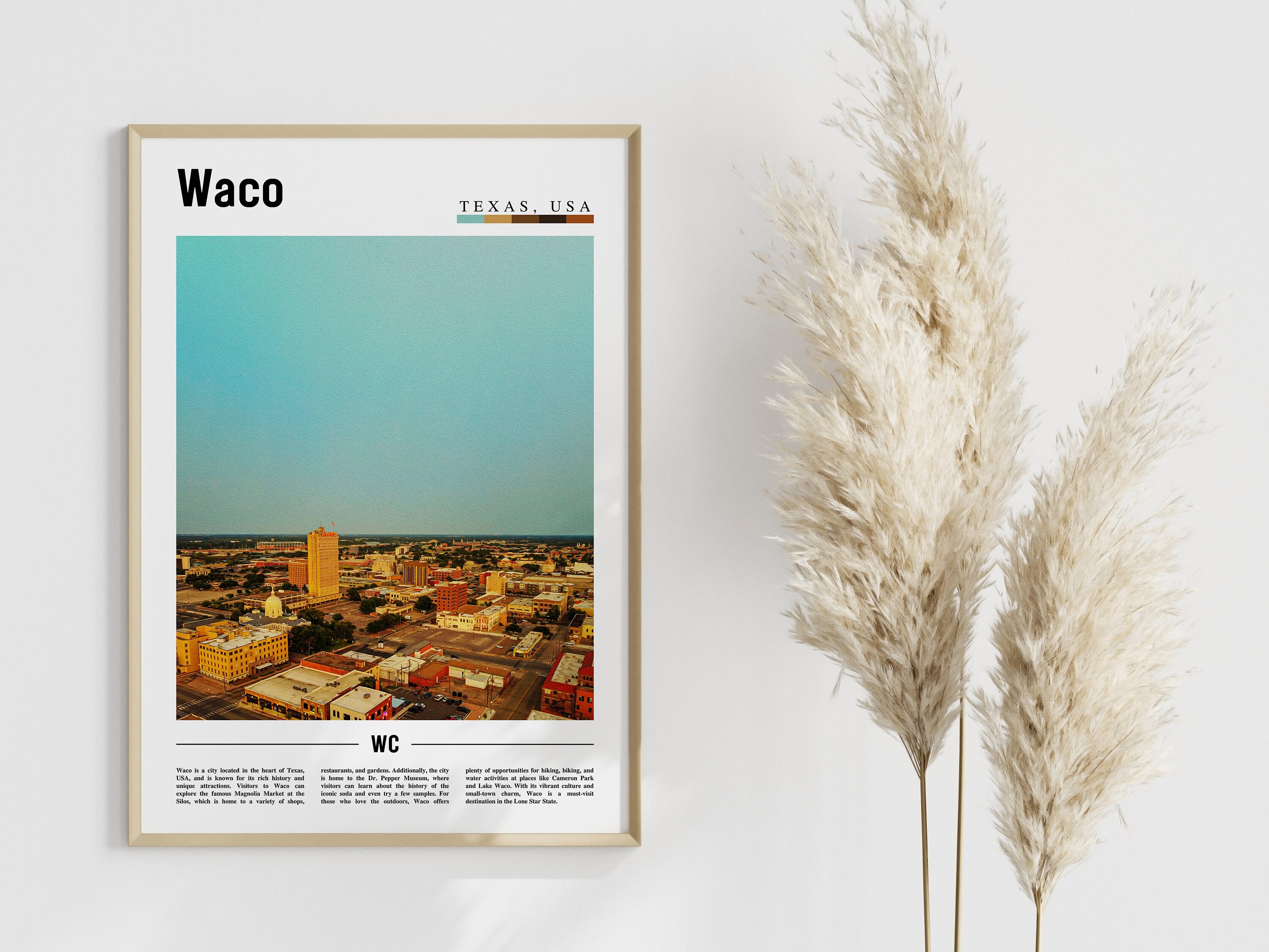 Waco Poster, Waco Print, Waco Wall Art, United States Photo, United ...