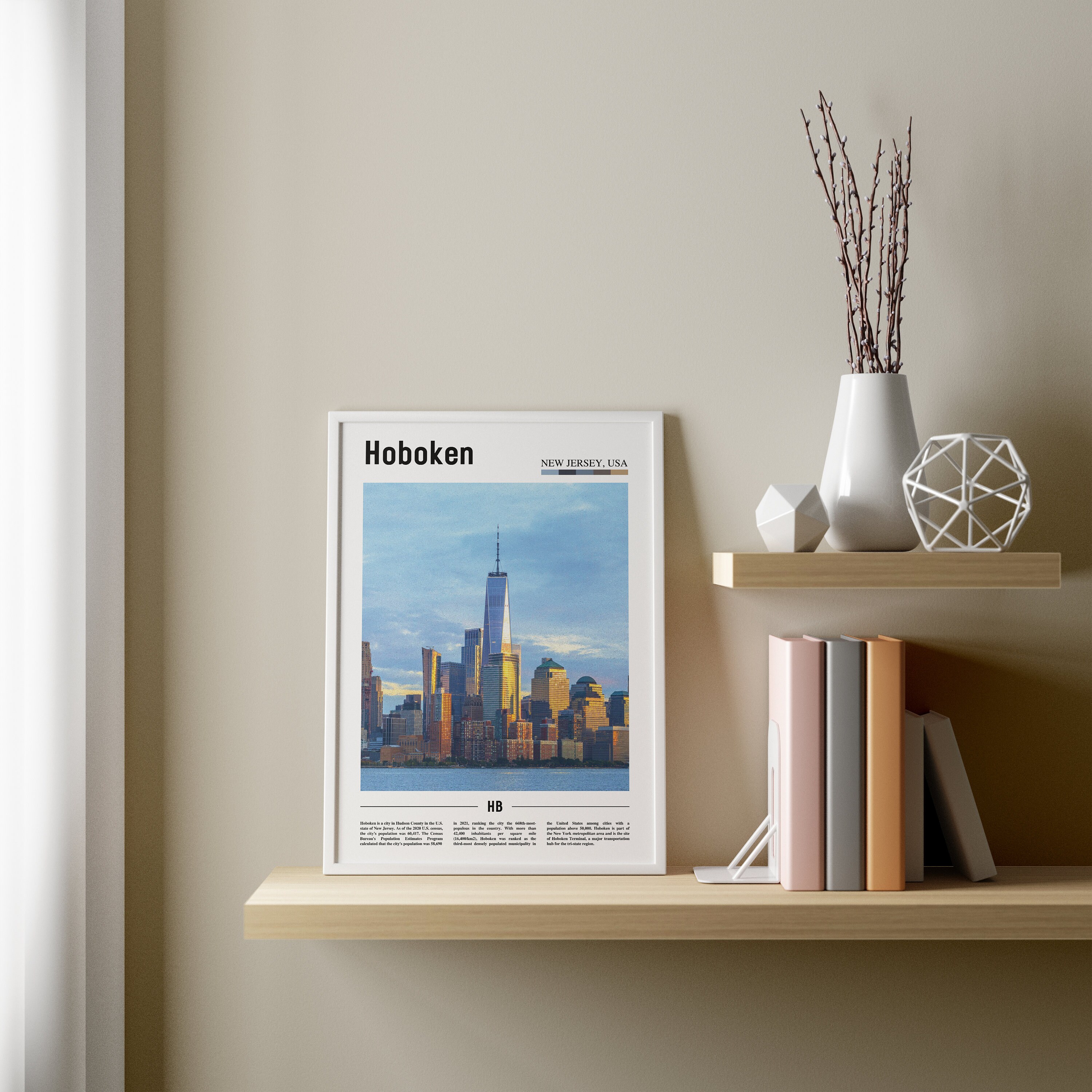 Hoboken Print, Hoboken Poster, Hoboken Wall Art, Oil Painting Poster ...