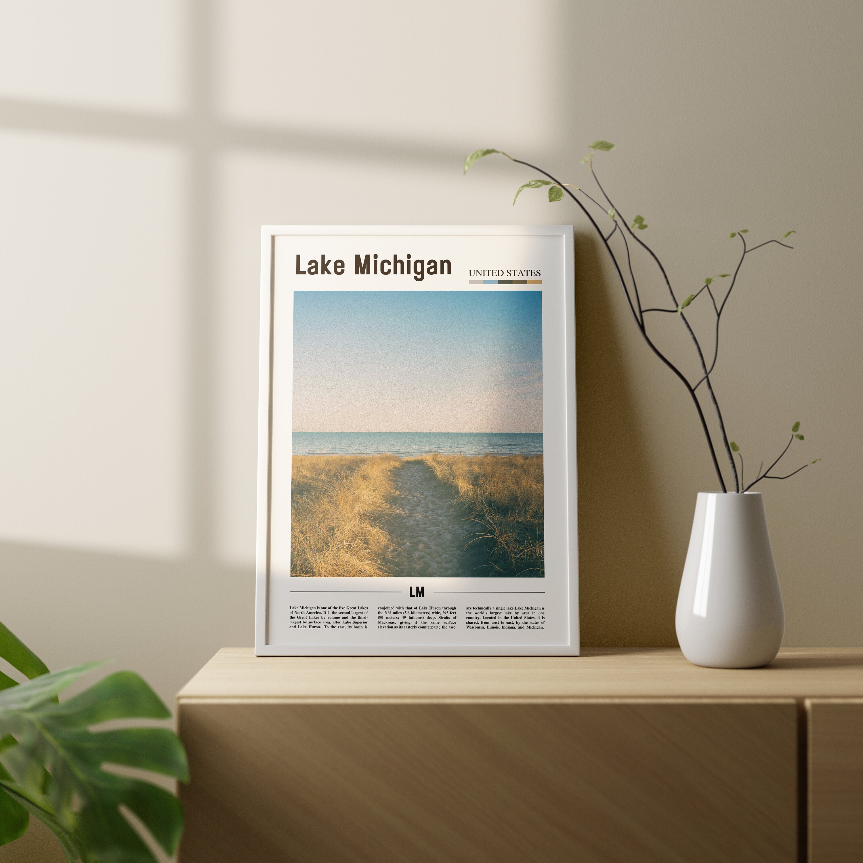 Michigan Print Michigan Poster Michigan Wall Art Oil - Etsy