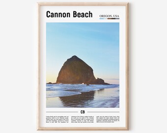 Cannon Beach Print, Cannon Beach Poster, Cannon Beach Wall Art, Oil ...