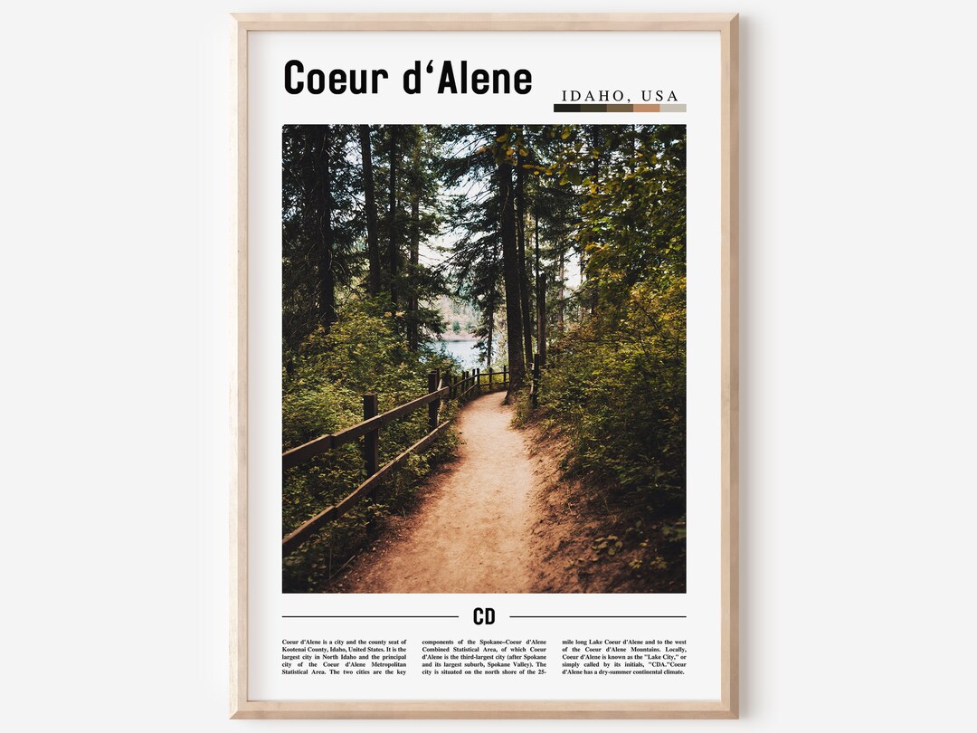 Coeur D'alene Poster, Coeur D'alene Print, Coeur D'alene Wall Art ...