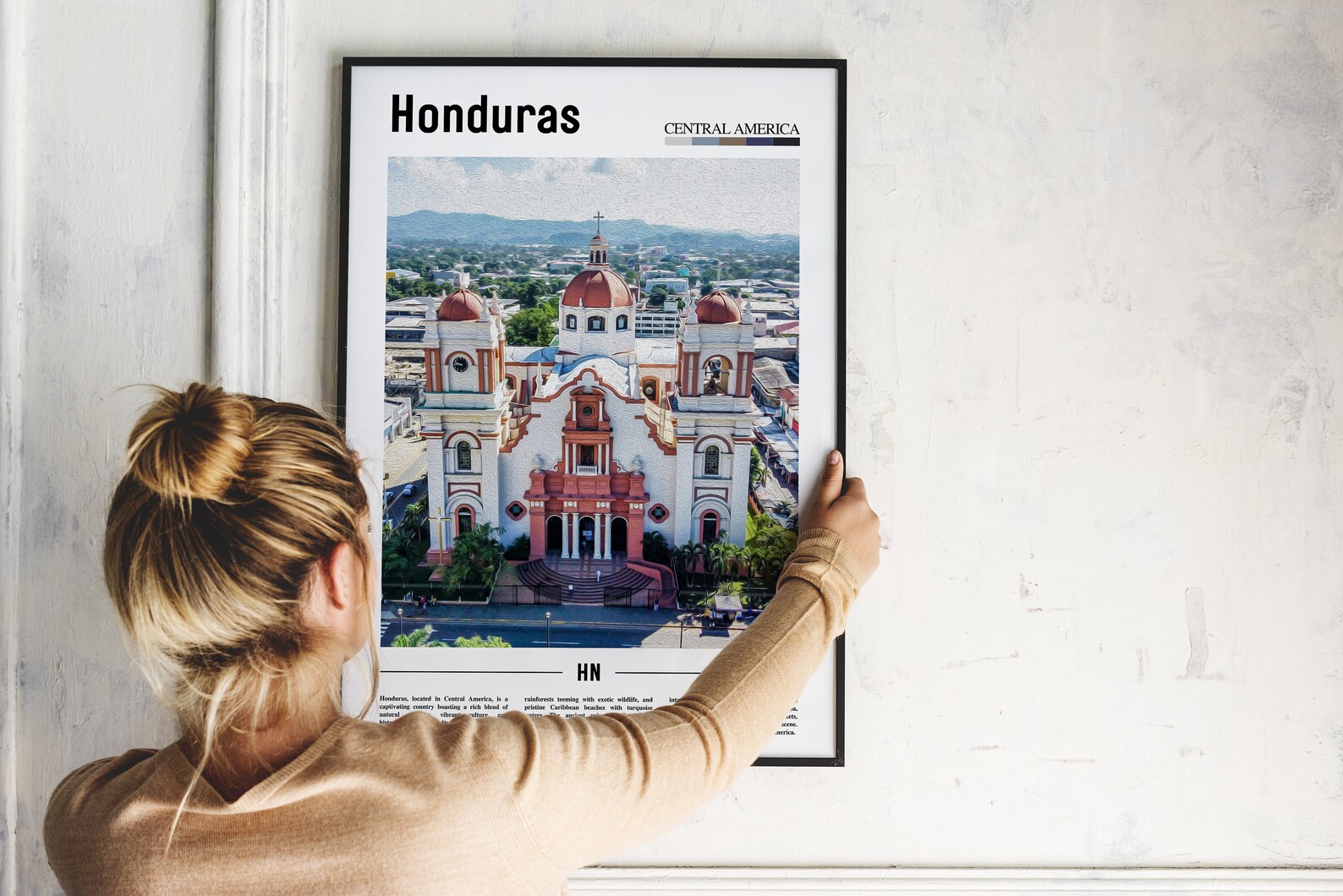 Honduras Poster, Honduras Print, Honduras Wall Art, Central America ...