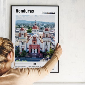 Honduras Poster, Honduras Print, Honduras Wall Art, Central America ...