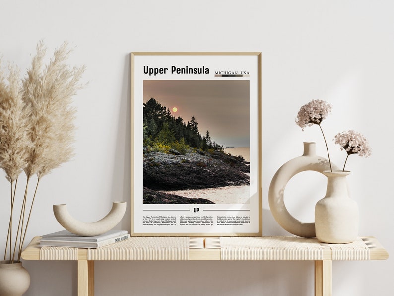 Upper Peninsula Poster, Upper Peninsula Print, Upper Peninsula Wall Art ...