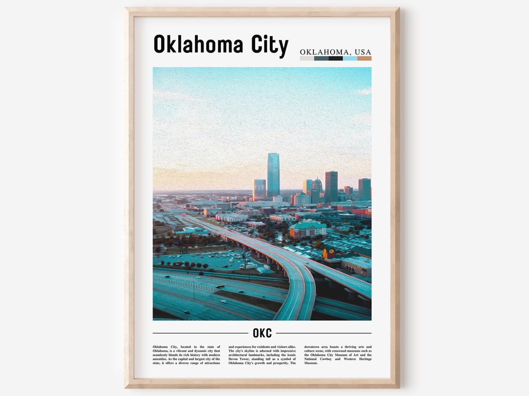 Oklahoma City Poster, Oklahoma City Print, Oklahoma City Wall Art ...